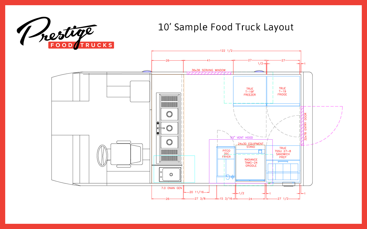 Food Truck Floor Plan Samples | Prestige Food Trucks